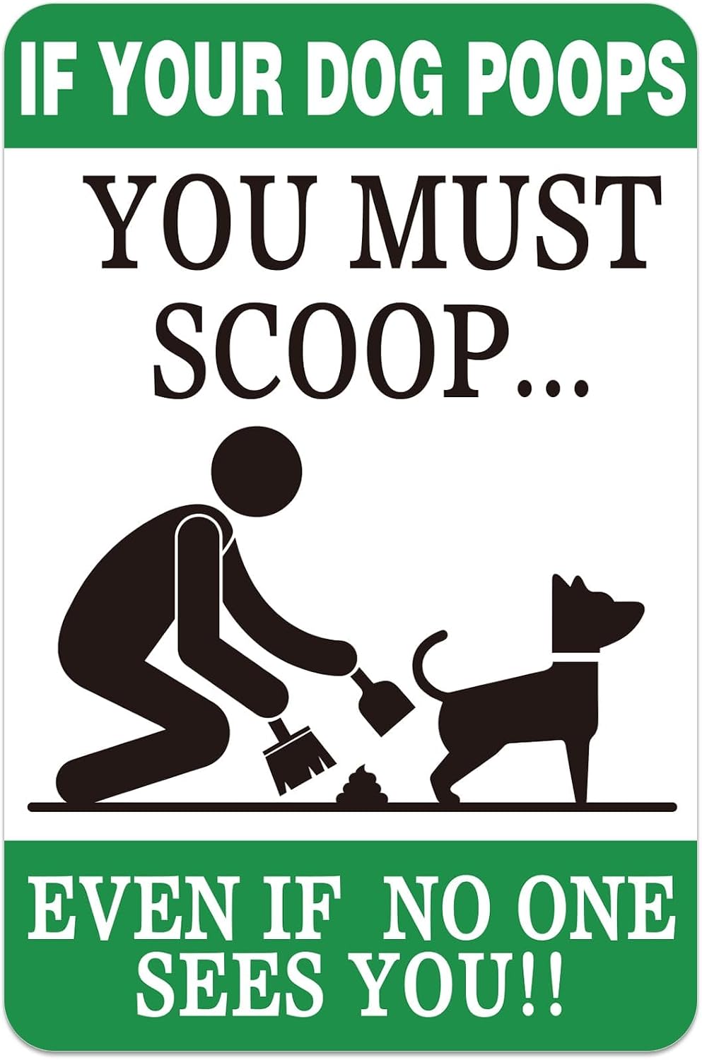 Amazon.com : GROWTHMAGIC No Dog Poop Sign - 8" x 12" Double Side No Dog ...