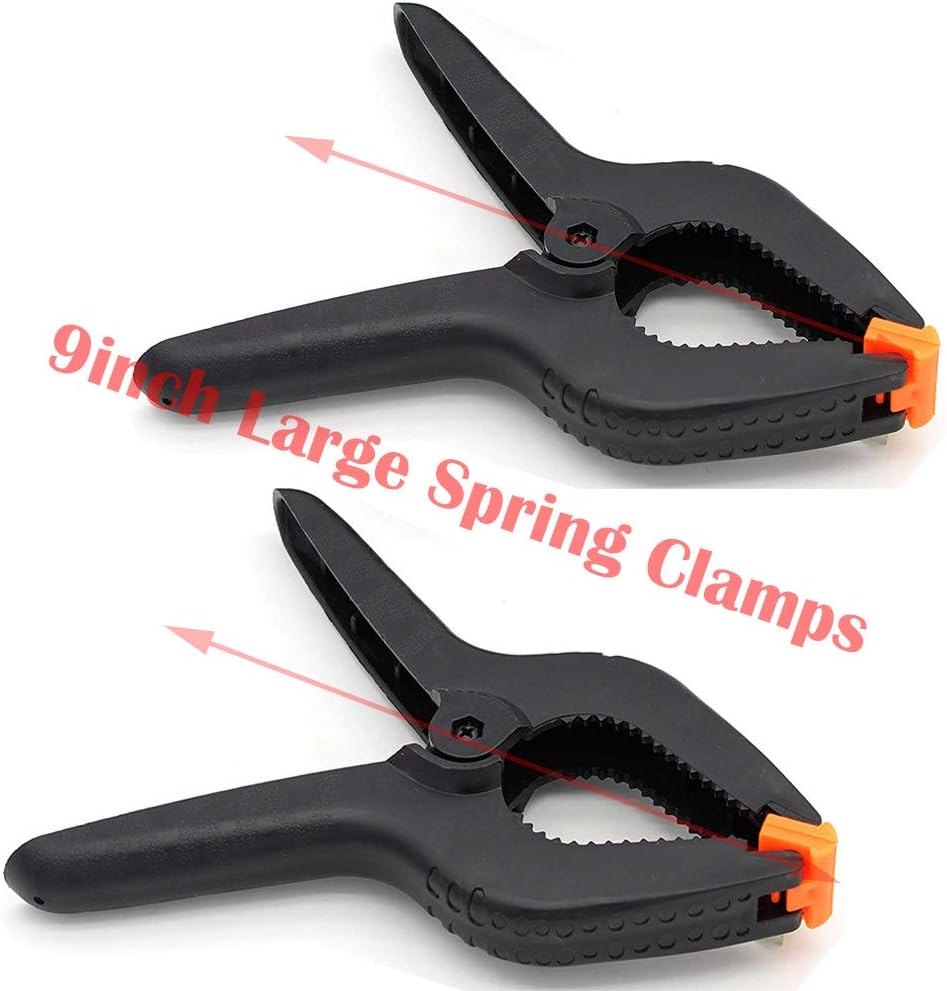 Amazon.com: ONDY 2 Pack Of 9” Large Spring Clamps Heavy Duty Nylon ...