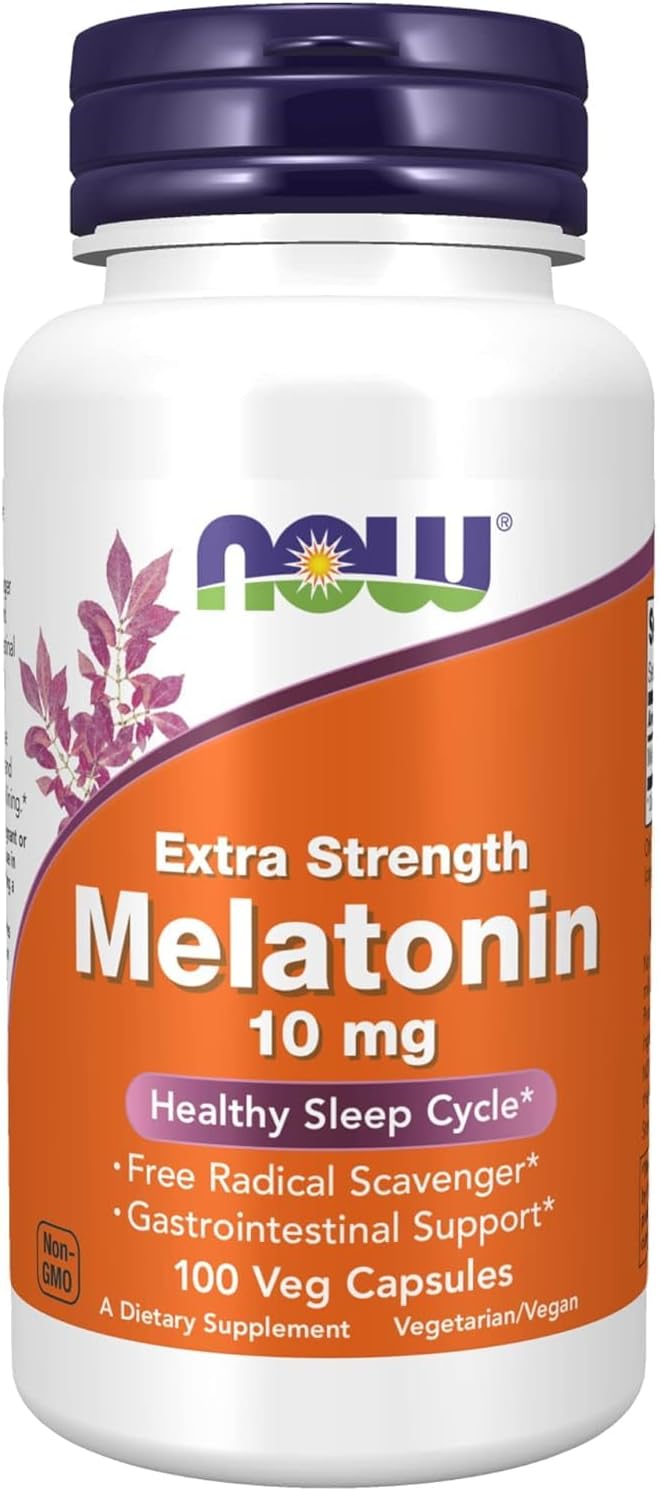Amazon.com: NOW Supplements, Melatonin, Extra Strength 10 mg, Free ...