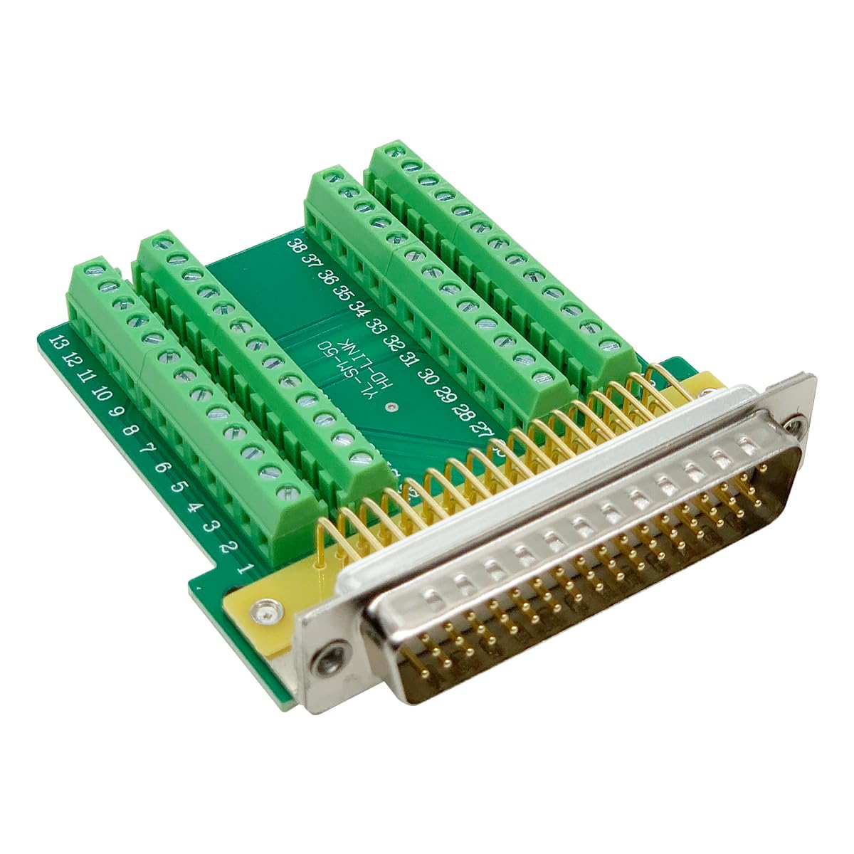 Jienk DB50 Solderless Connector, D-SUB 50-pin Port Terminal Adapter ...