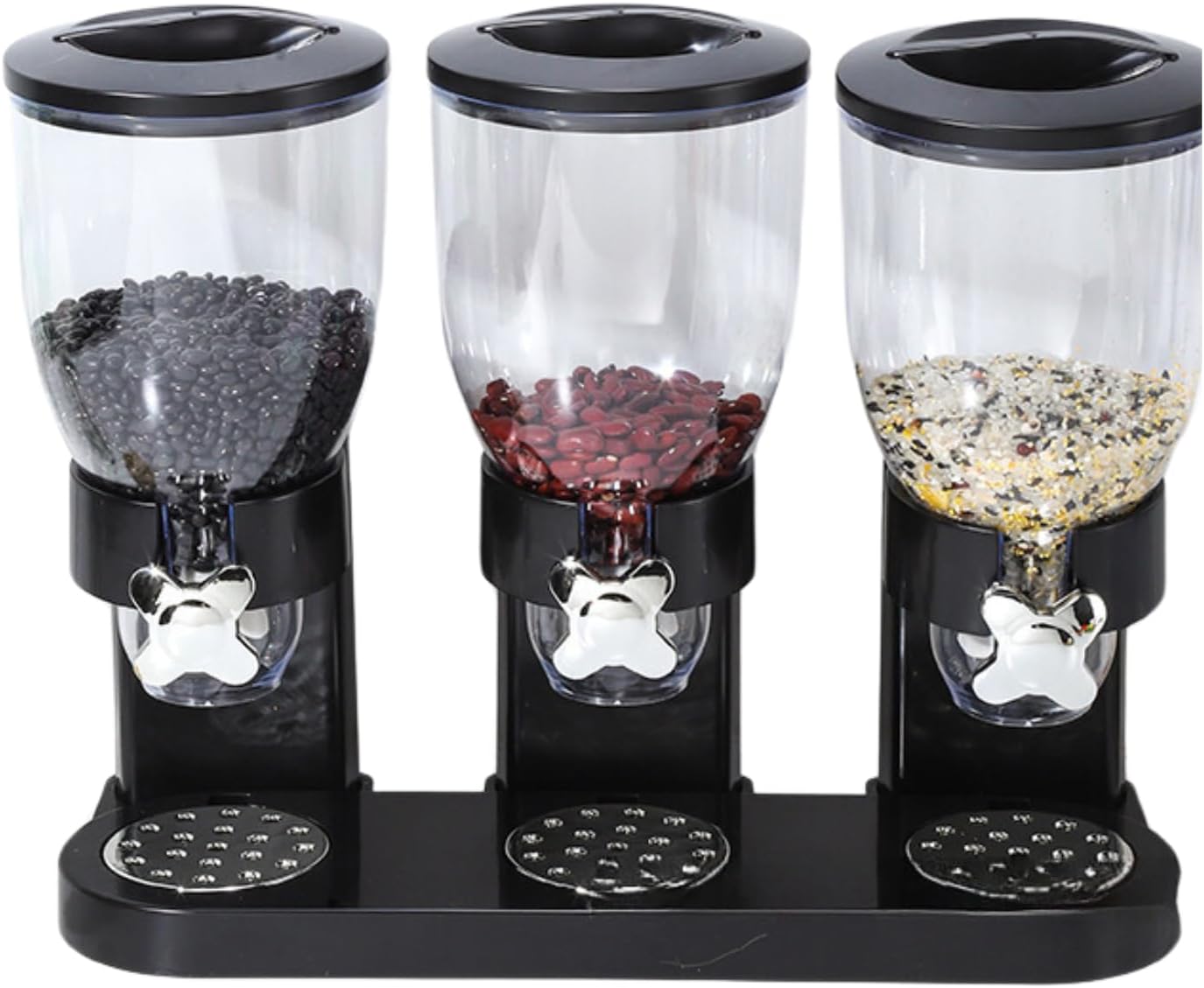 Amazon.com: Cereal Dispenser for Countertop,Triple Candy Dispenser ...