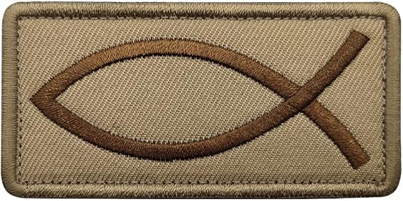 Amazon.com: Fish Patch Ichthys Jesus Fish Patch Embroidered Tactical ...