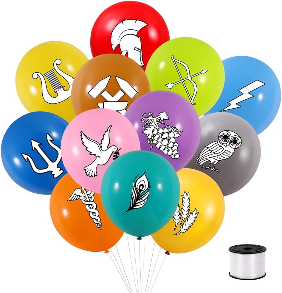 Amazon.com: Greek Mythology Balloons, 96pcs Greek God Balloons, Htabiol ...