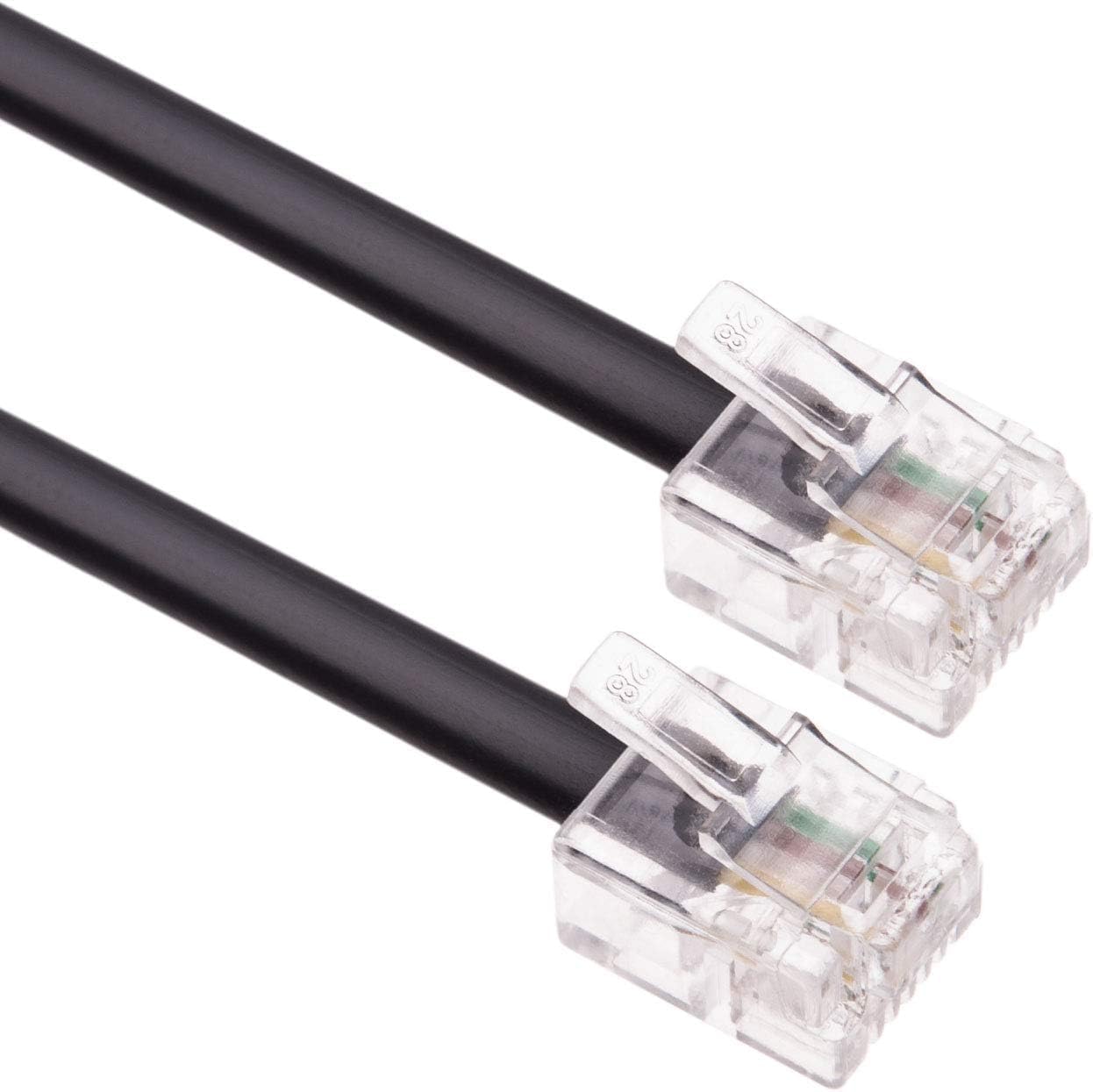 WETEK RJ11 Telephone Line Wire Patch Cable Compatible for Landline ...