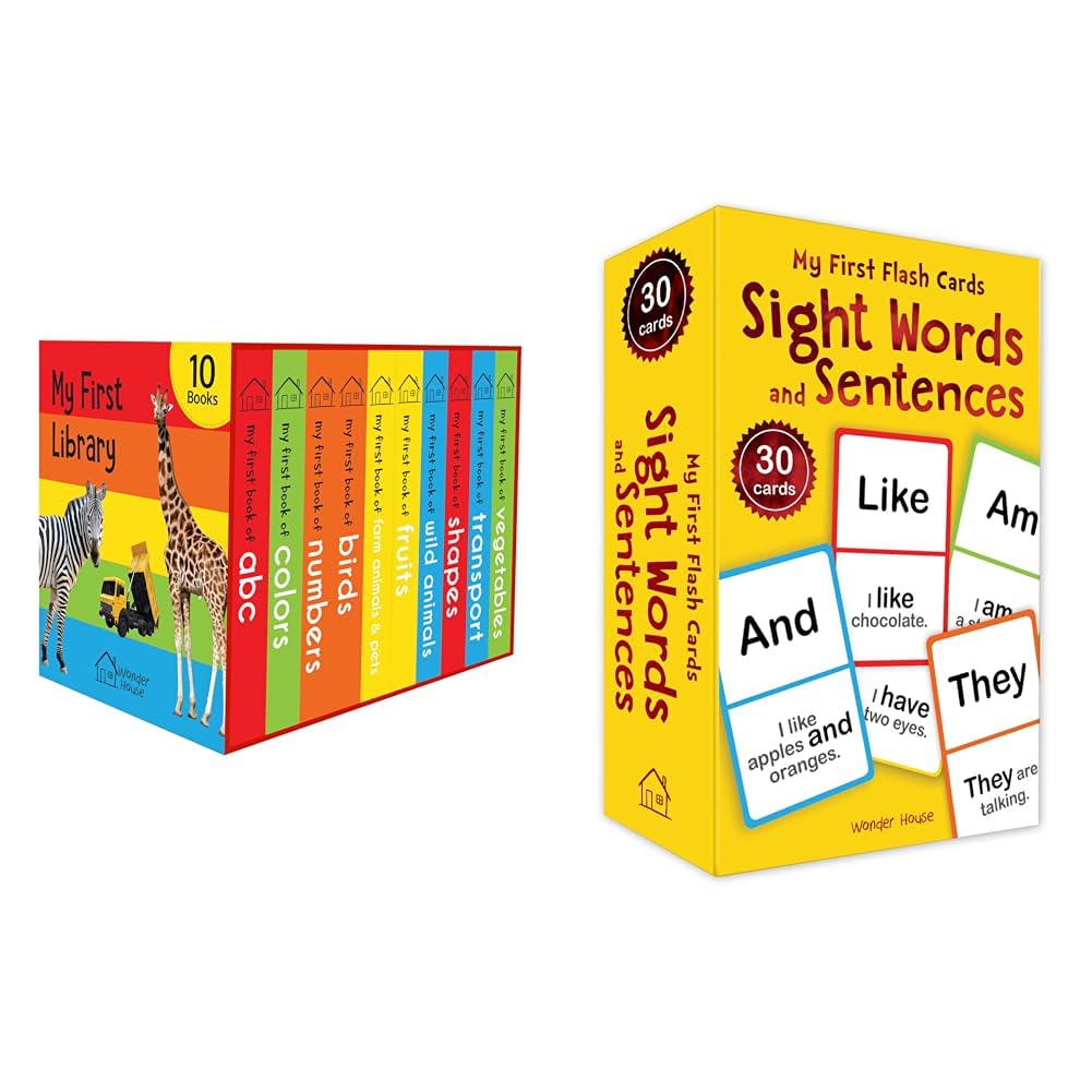 My First Library: Boxset of 10 Board Books for Kids : Amazon.in: Books