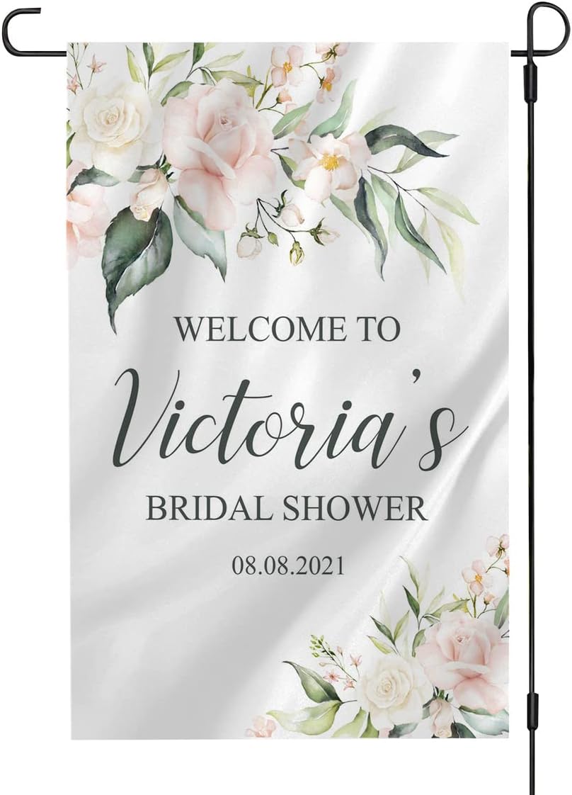 Amazon.com : Personalised Bridal Shower Garden Flag House Flag, Wedding ...