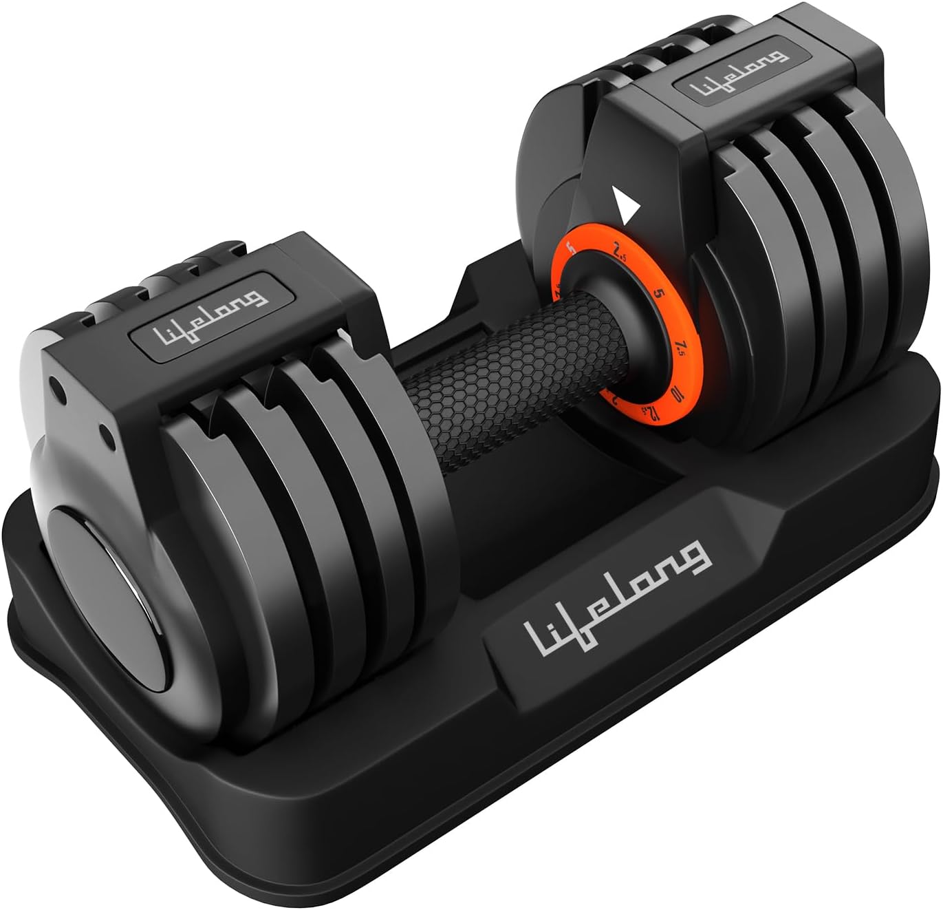 Buy Lifelong Adjustable Dumbbells Set for Home Gym - Easy Dumbbell Weight Adjustment 2.5kg to 12 ...