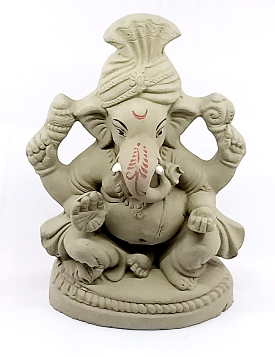 Buy Nitya Eco Friendly Ganpati 10 inch Murti Matti Ganesha Idol ...