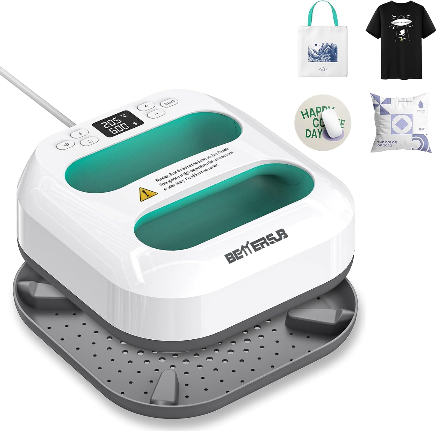 BetterSub 9"x9" Heat Press Machine Portable Sublimation & HTV Vinyl ...