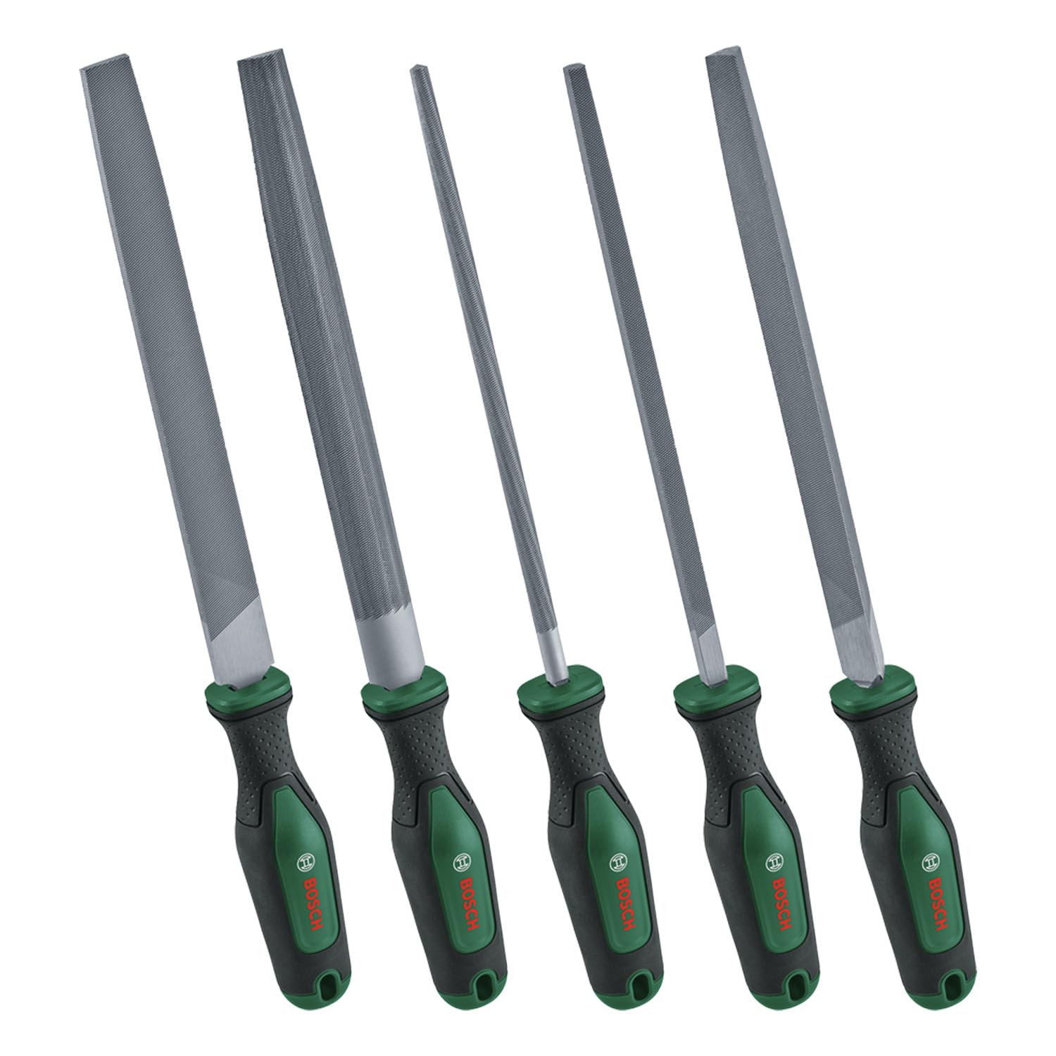 BOSCH 5-Piece File Set 200mm Durable Carbon Steel Files With Ergonomic ...