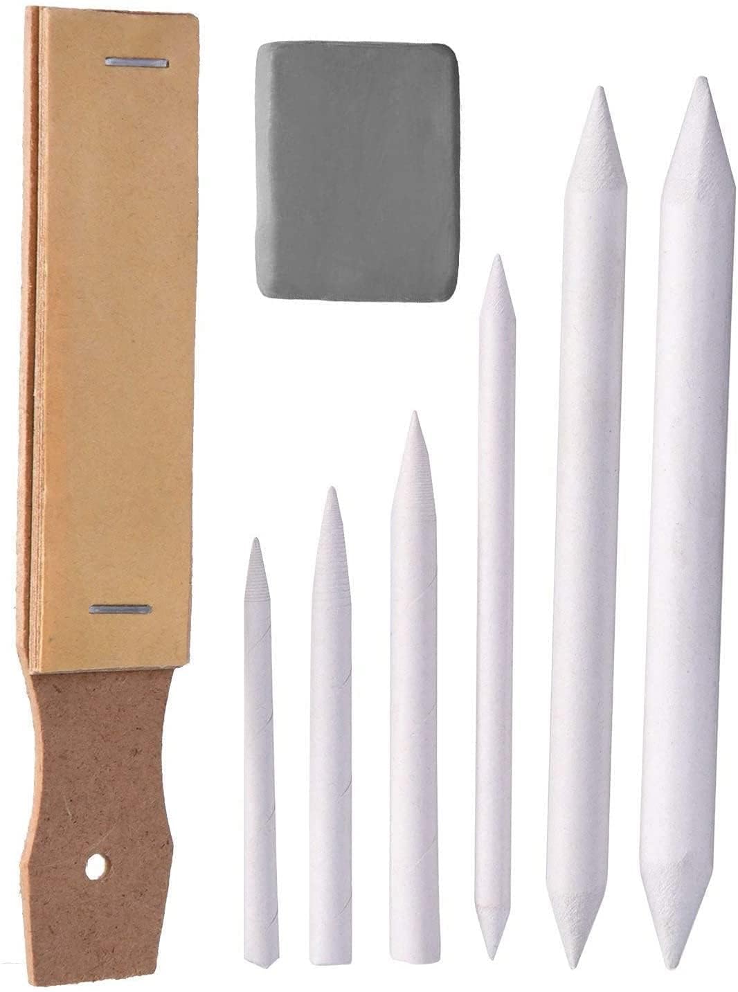 KRAFTMASTERS 8Pcs Set Paper Blending Stump Set with Sand Paper and ...