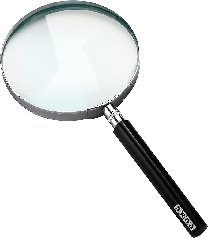Arda Magnifying Glass, Black, 100mm : Amazon.co.uk: Stationery & Office ...