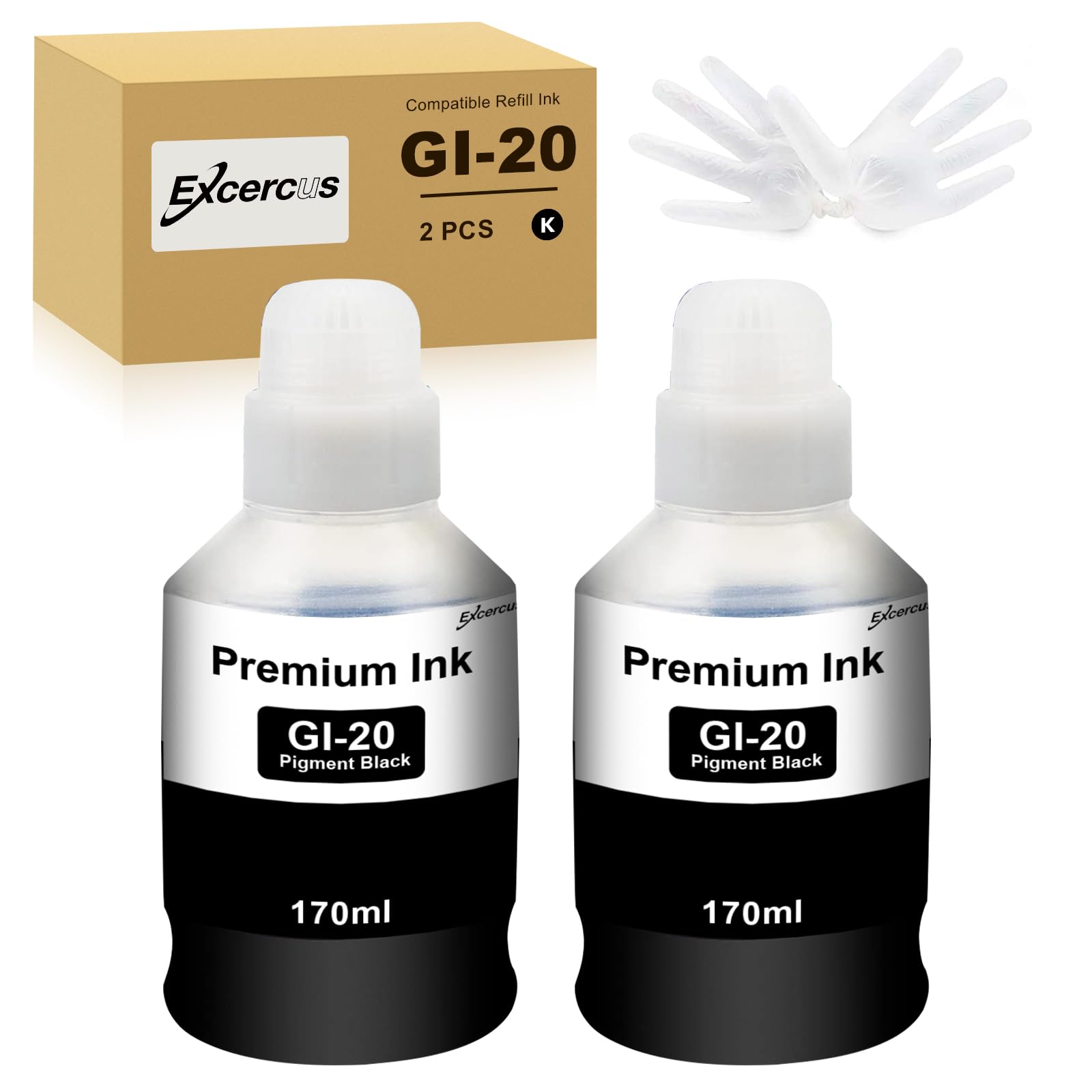 Amazon.com: EXCERCUS Compatible GI-20 Ink Replacement for Canon GI-20 ...