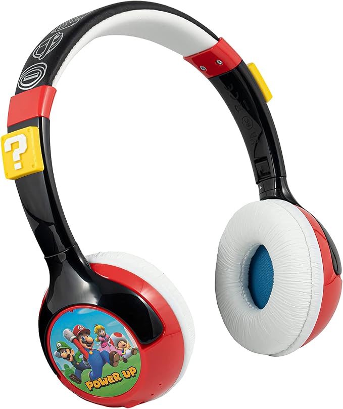 Amazon.com: eKids Super Mario Kids Bluetooth Headphones, Wireless ...