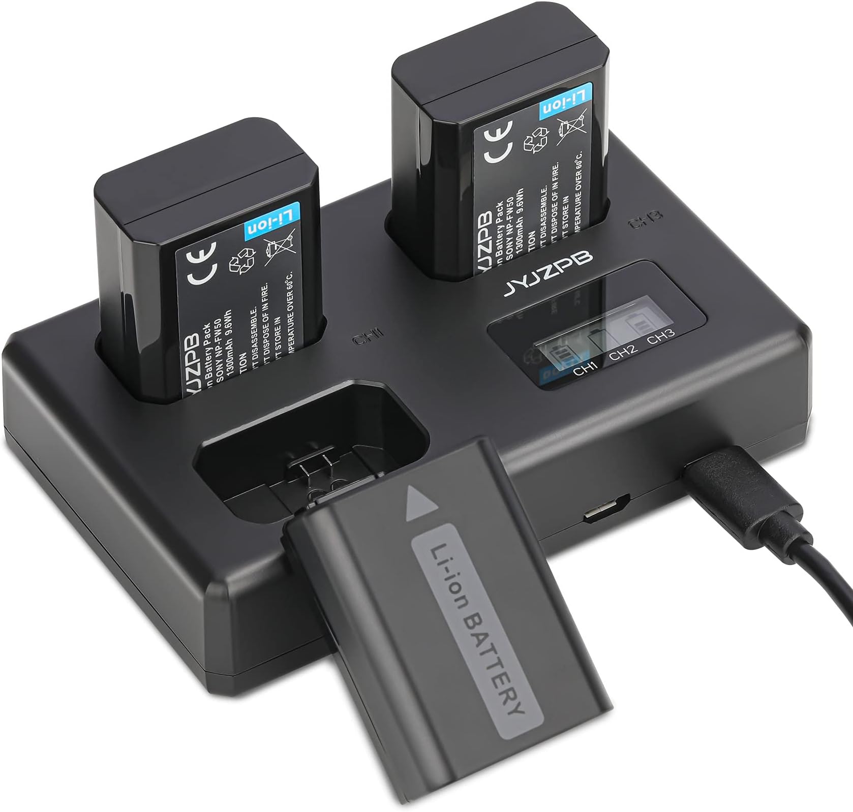 Amazon.com: Kimaru NP-FW50 Battery Charger, Double Slot NP-FW50 Charger ...