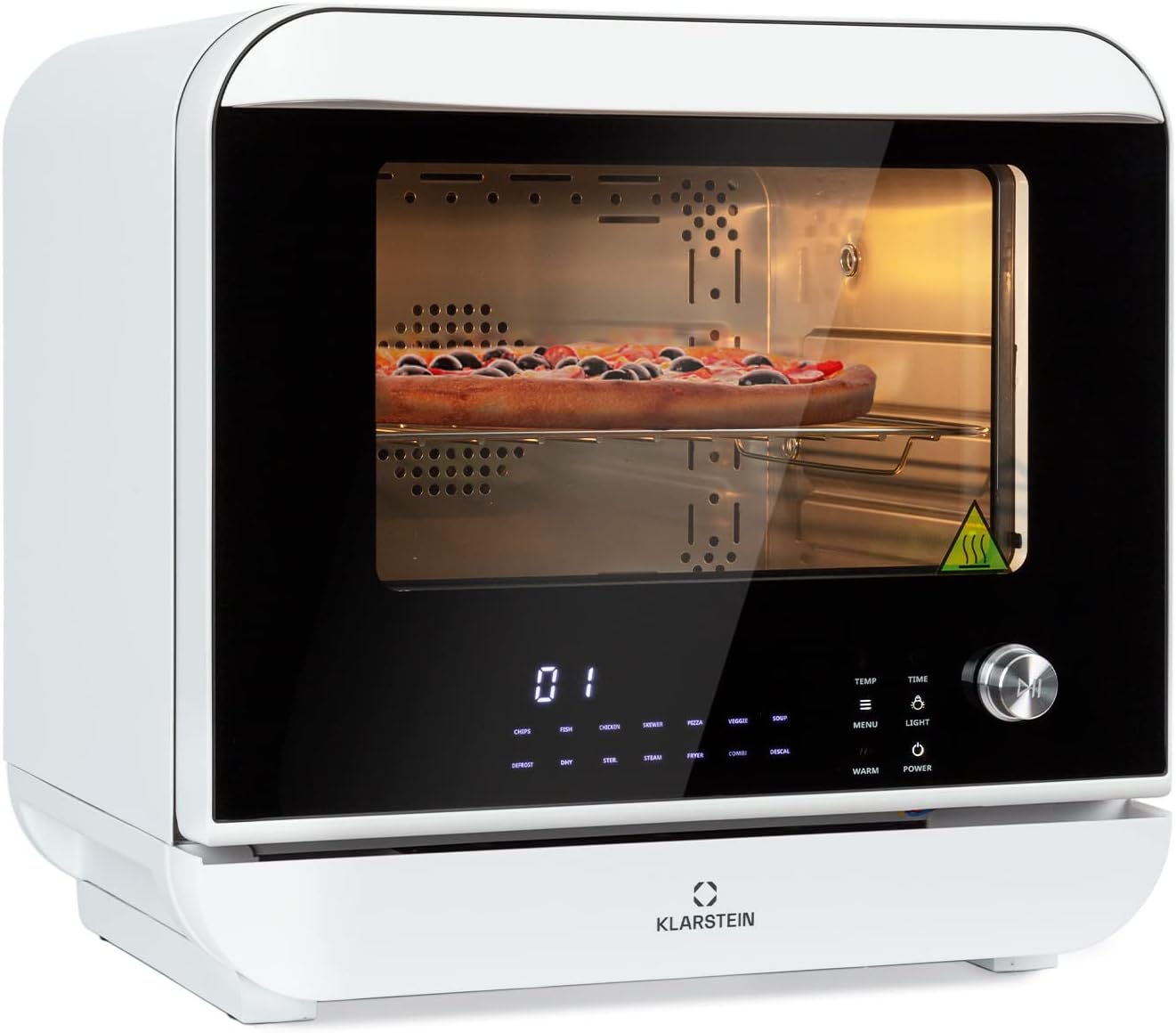 Klarstein Compact Air Fryer Oven, Fast Heating 2450W Hot Air Fryers for ...