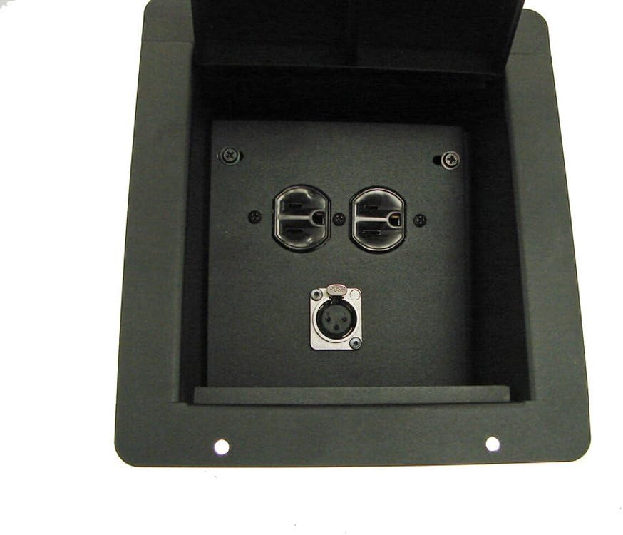 Amazon.com: ProCraft Pro Audio Recessed Pocket Floor Box.1 AC Power 1 ...