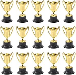 X spring Kids Prize Cups, 20PCS Plastic Award Cups for Kids, Gold Mini ...