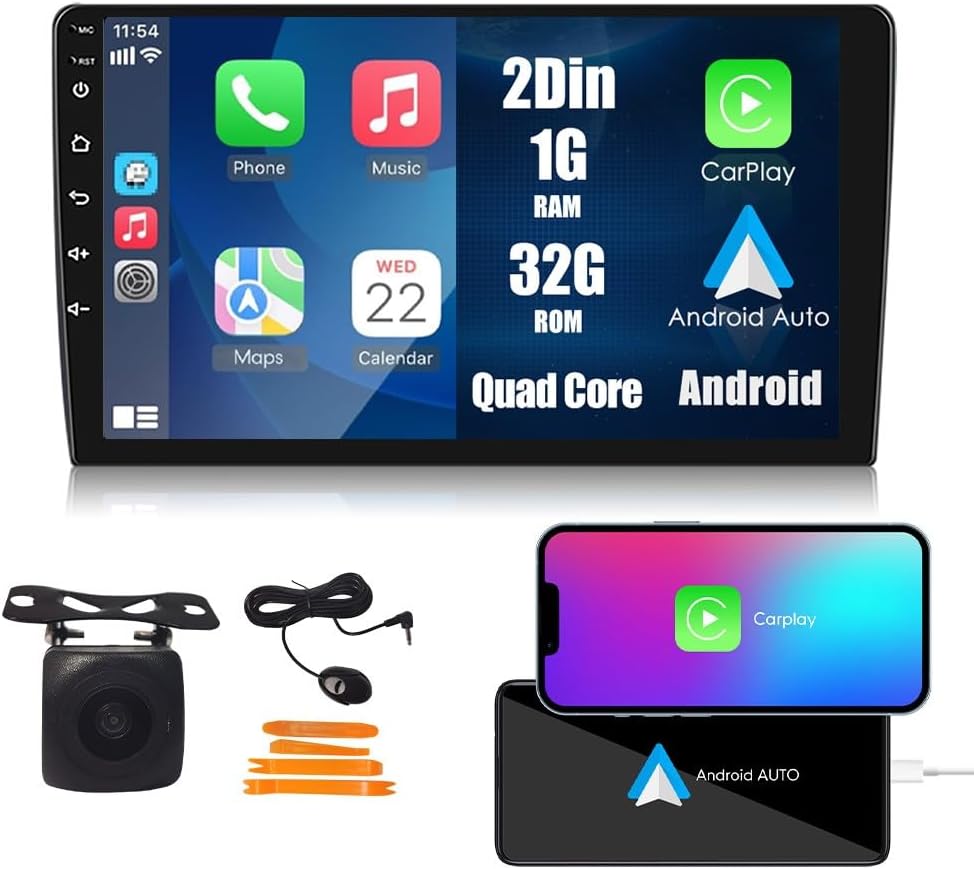 Amazon.com: KUNFINE Universal CarPlay/Android Auto Autoradio Android FM ...