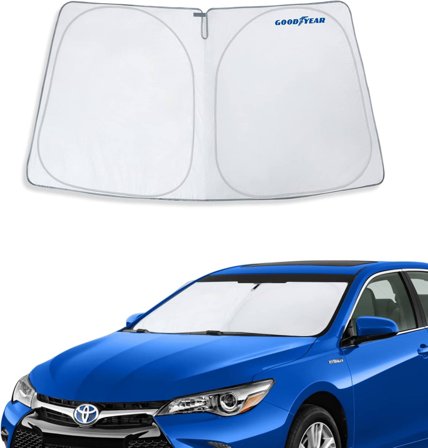 Amazon.com: Goodyear Foldable Windshield Sun Shade for Toyota Camry ...