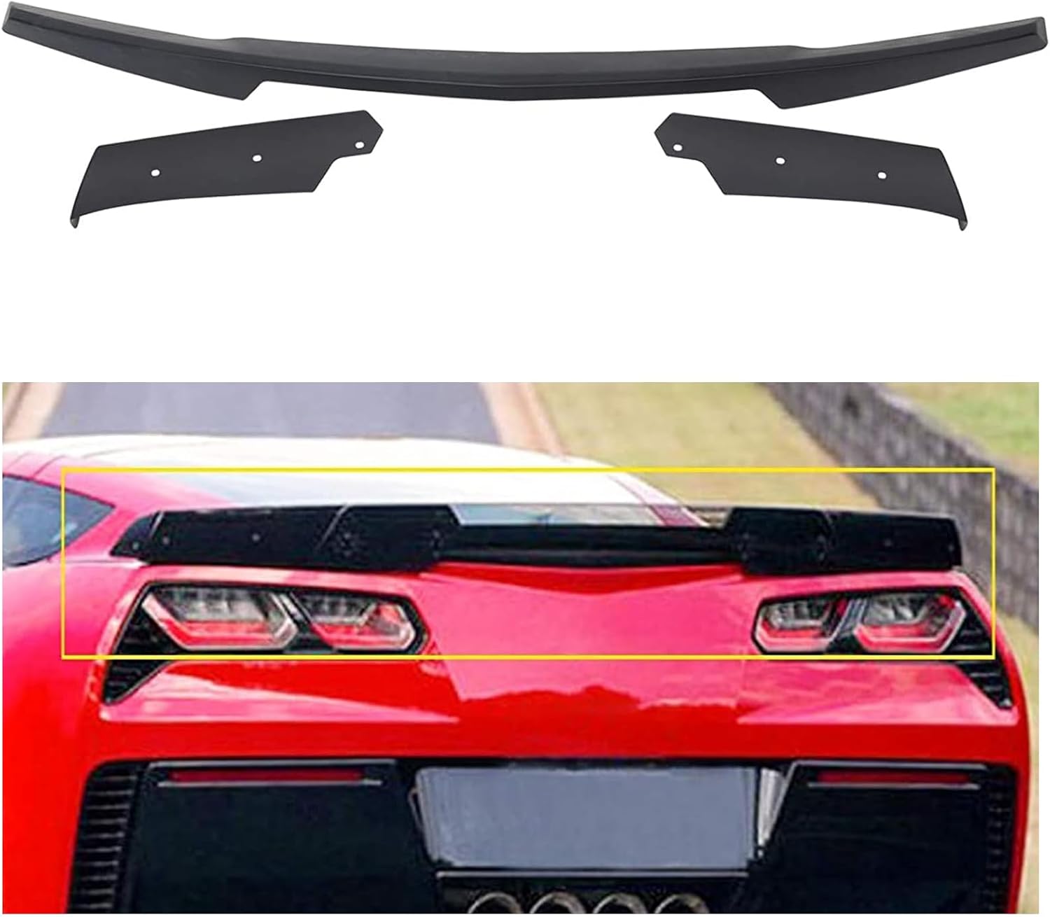 Amazon.com: ECOTRIC Rear Spoiler & Side Winglets Compatible with 2014 ...