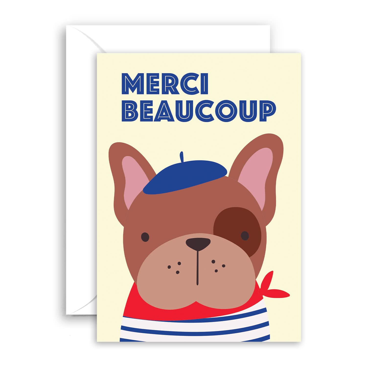 Merci Beaucoup Animated Premium Vector | Mascot Word Logo Design