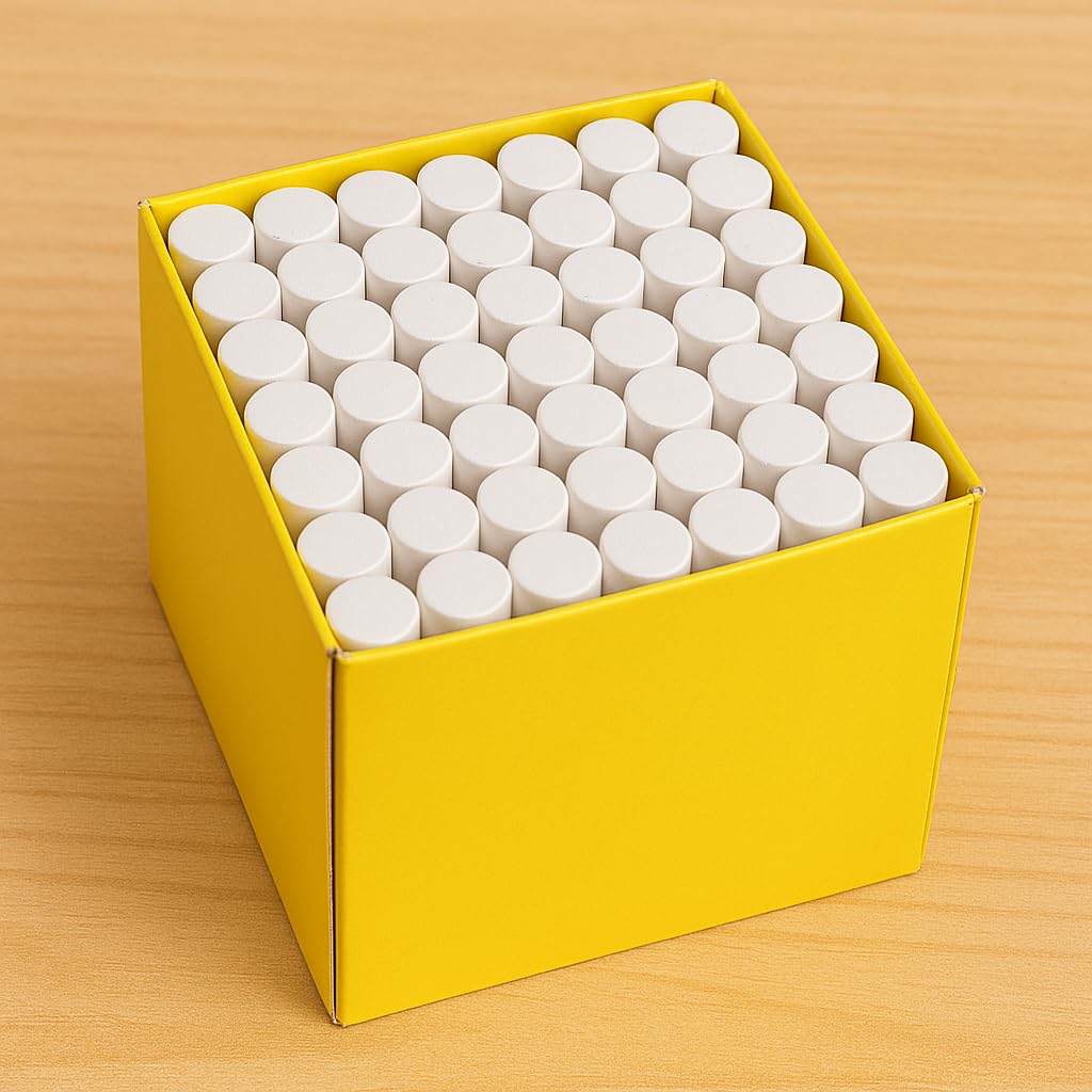 White Chalk Sticks – Pack of 40 | Dust-Free, Smooth Writing Chalk for ...