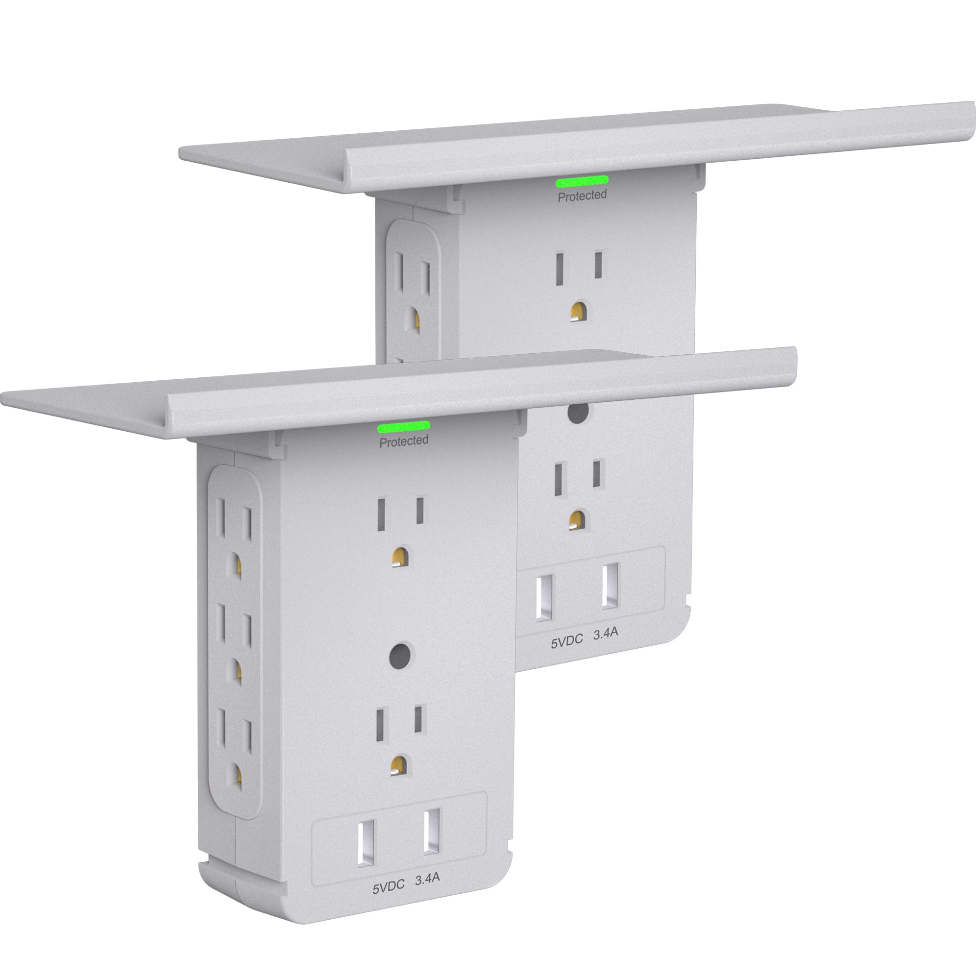 Snapklik.com : Socket Wall Shelf-CFMASTER 10 Port Surge Protector Wall ...