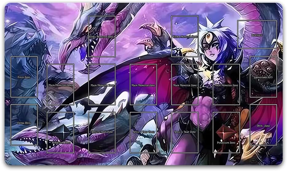 Amazon.com: TCG Card Game Mat, OCG Playmat 23.6x13.7in + Storage Bag, Waterproof Rubber Non-Slip ...