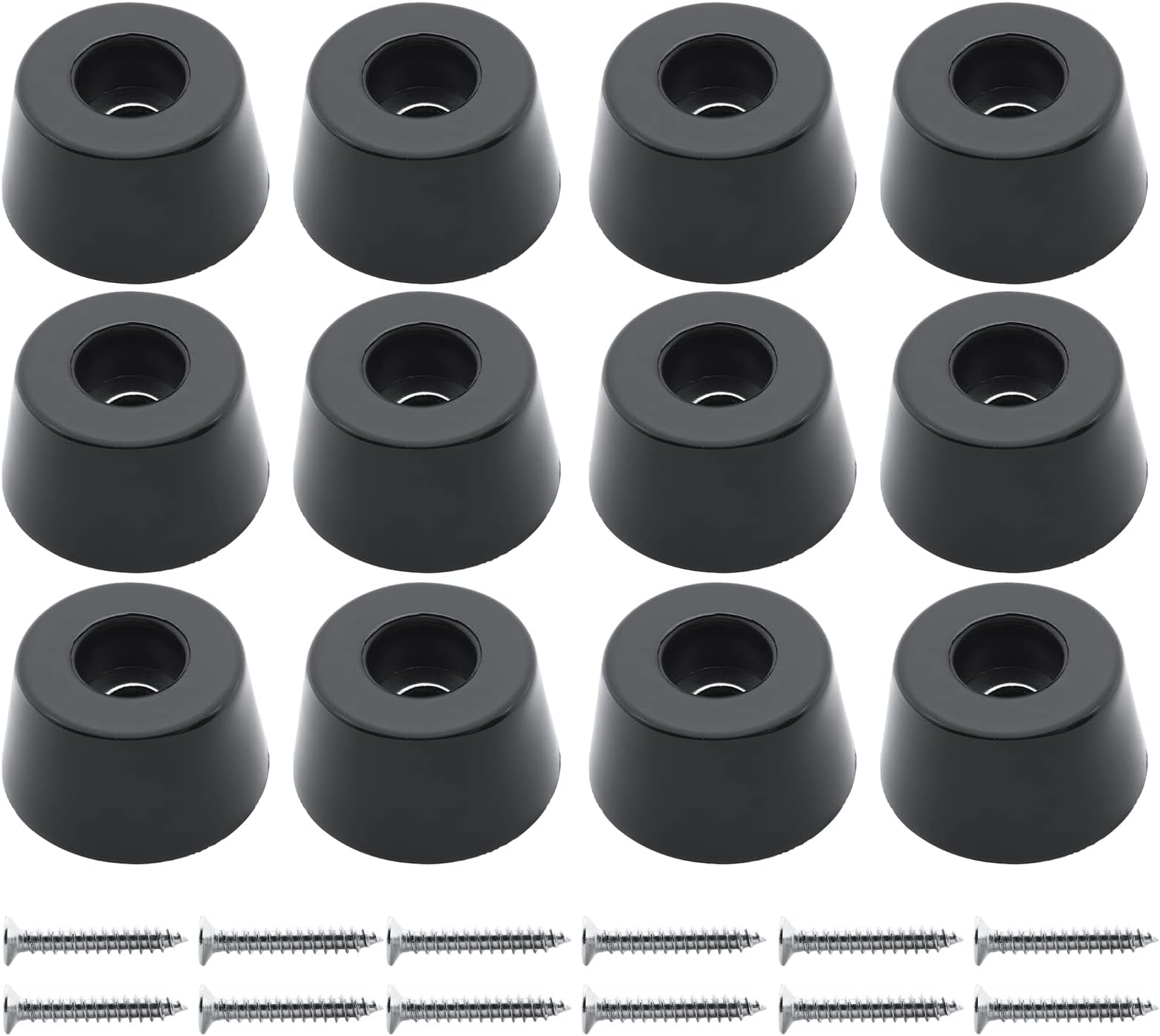 Kemcatui 16 Pieces Rubber Feet for Cutting Board with Screw, 1" W x 1/2 ...