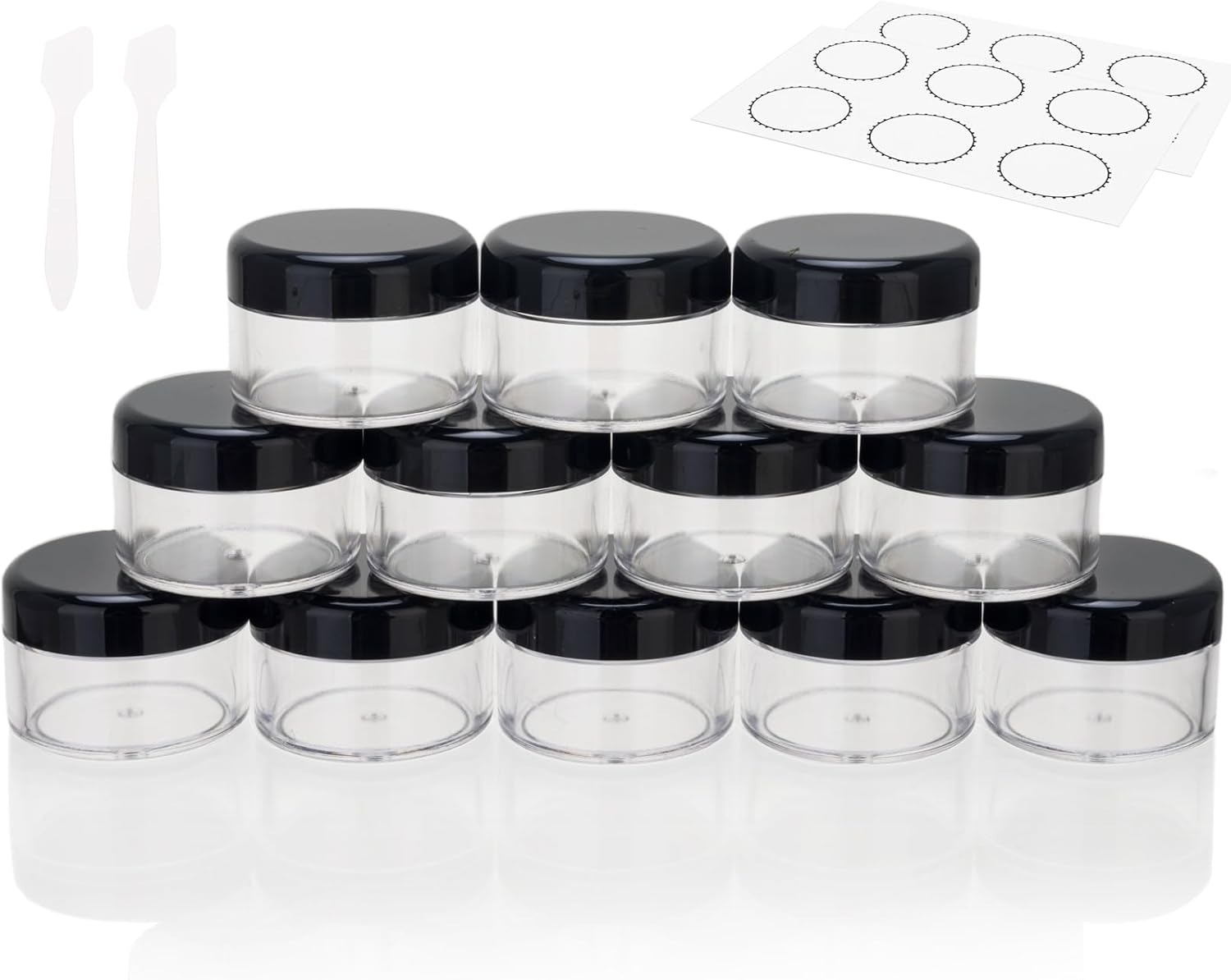 Amazon.com: 15 Grams Small Plastic Jars with Lids, 12 Pack Travel ...