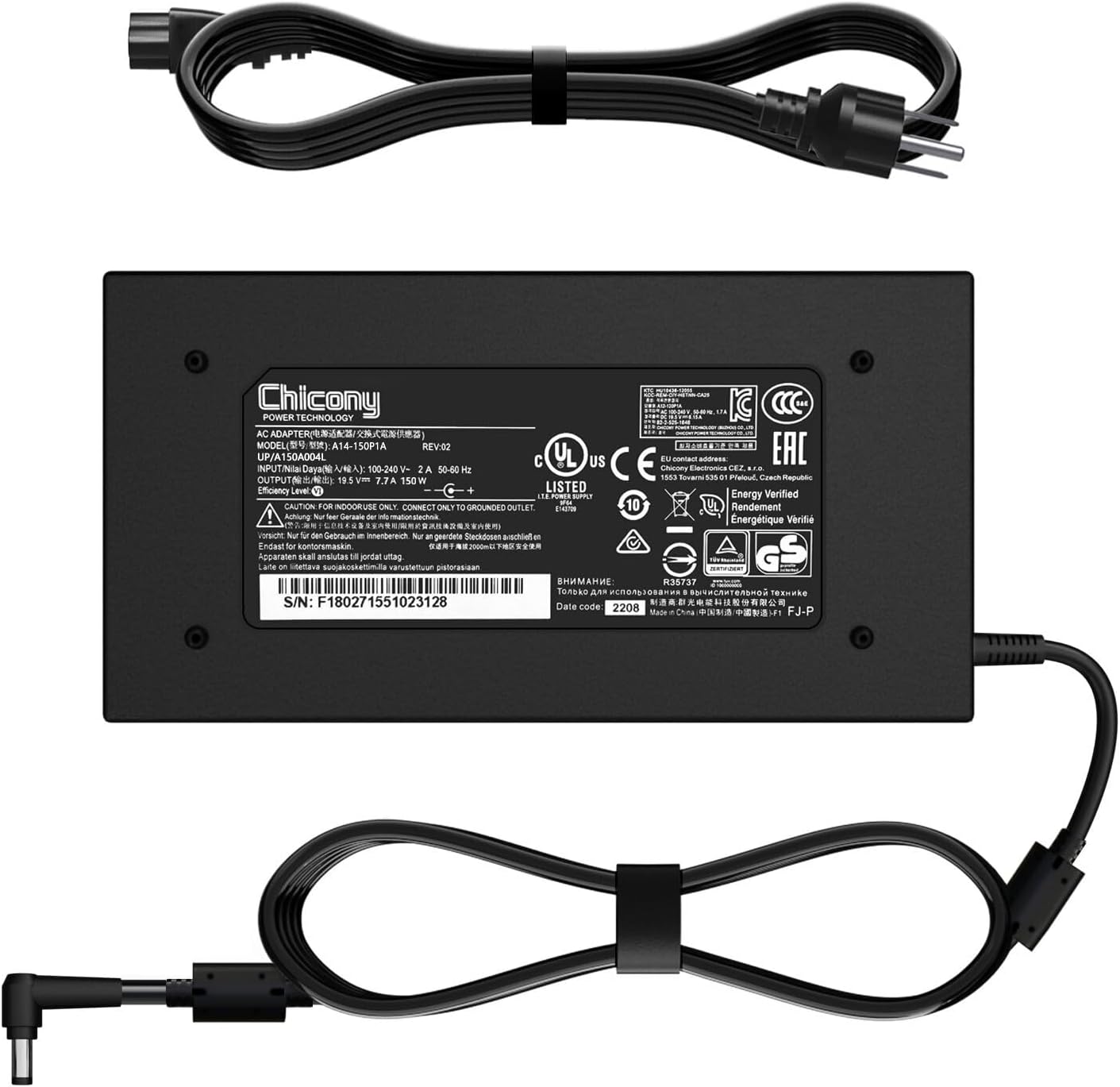 Amazon.com: New 19.5V 7.7A 150W AC Adapter Charger fit for MSI Chicony ...