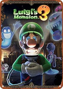 Amazon.com: Luigi'S Mansion 3 (You'Re In For A Fright) Metal Aluminum ...