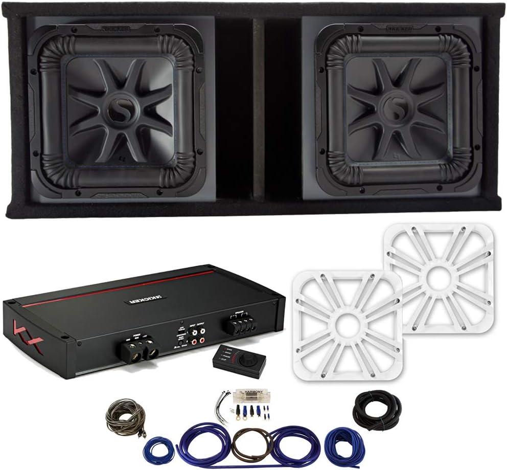 Amazon.com: KICKER L7S12 Subs Ported Box with 44KXA24001 Amp, White LED ...