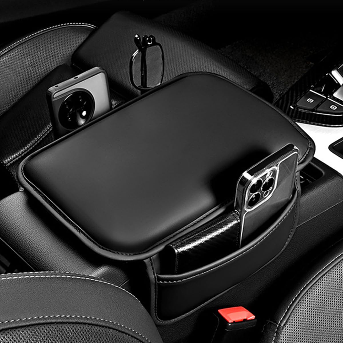 STHIRA® Universal Memory Foam Arm Rest for Car with Dual Storage ...