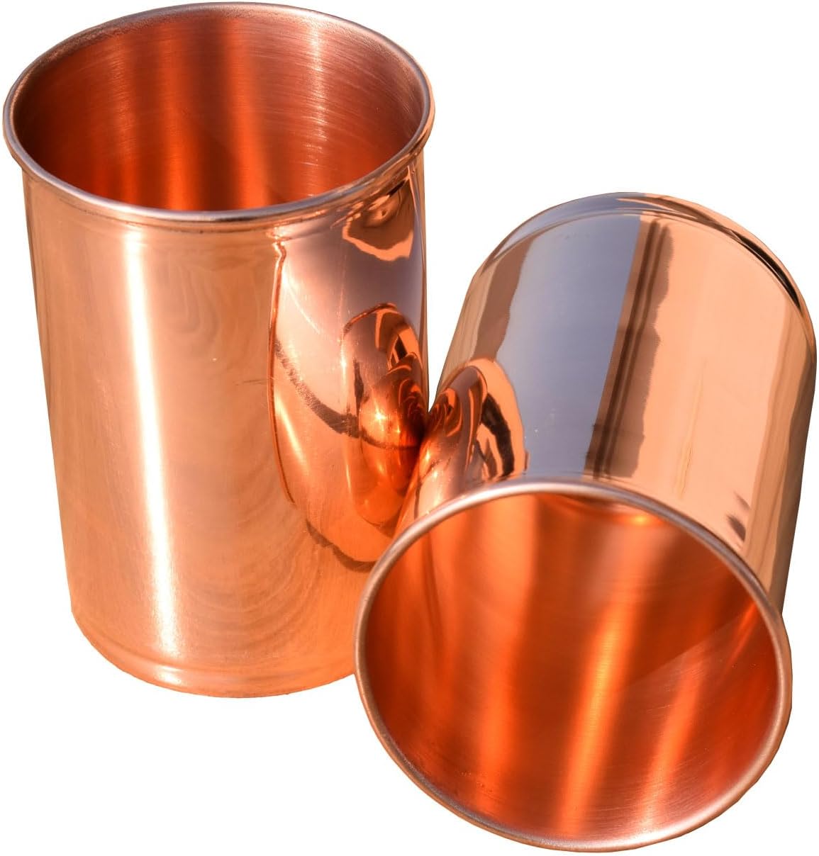 Amazon.com | HEALTHANDWEALTH Copper Drinking Cups - Ayurvedic Health ...
