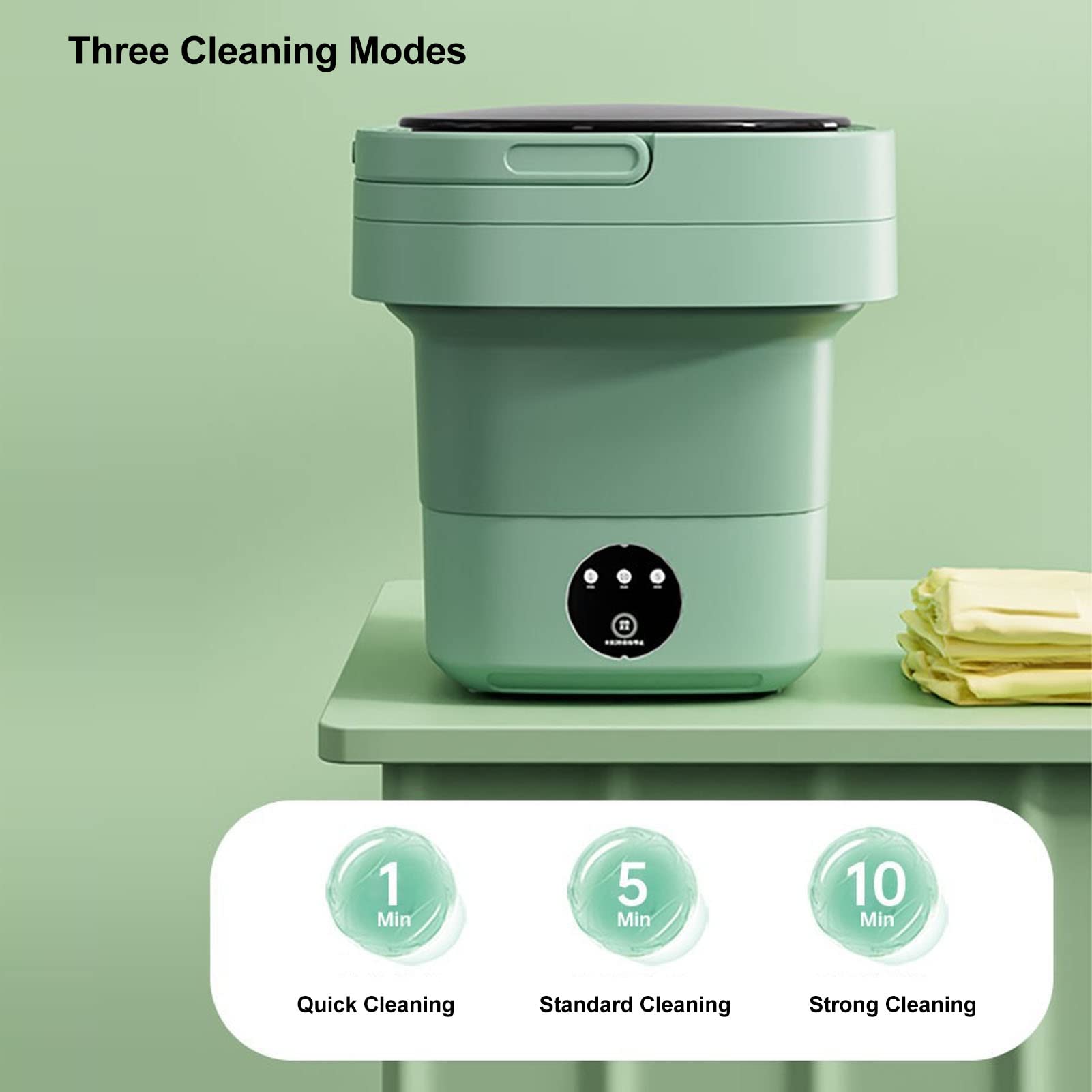 Foldable Travel Washer Portable Mini Washing Machine 12L - Foldable ...