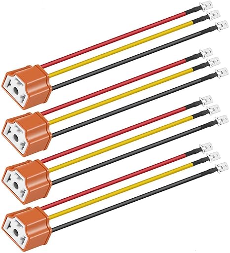 Amazon.com: Ceramic H4 Scoket, Pair H4 Harness, 4x6 Led Headlights H4 ...