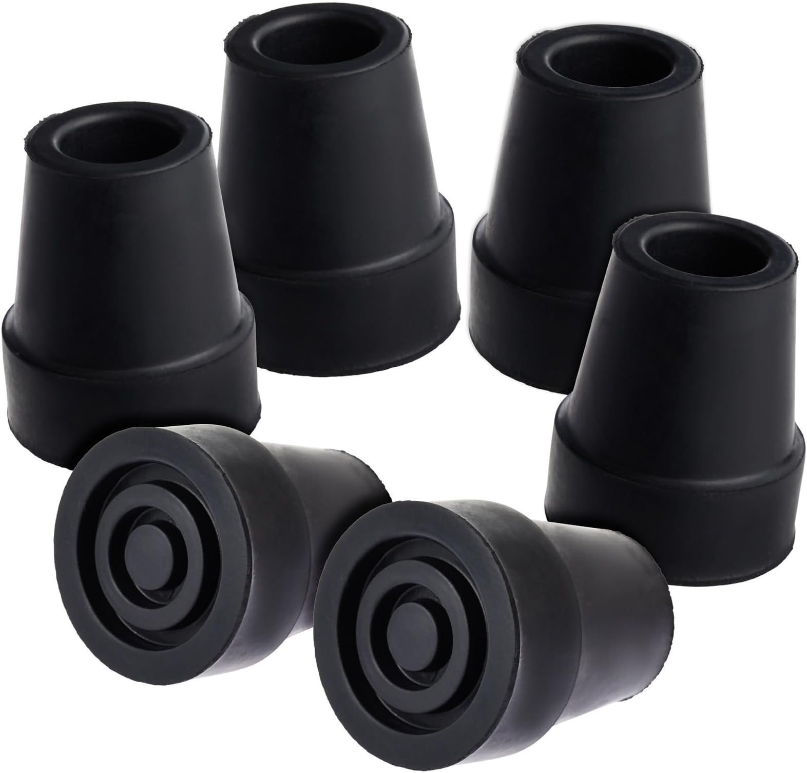 Amazon.com: Replacement Cane Tips, Black, 1 inch : Health & Household