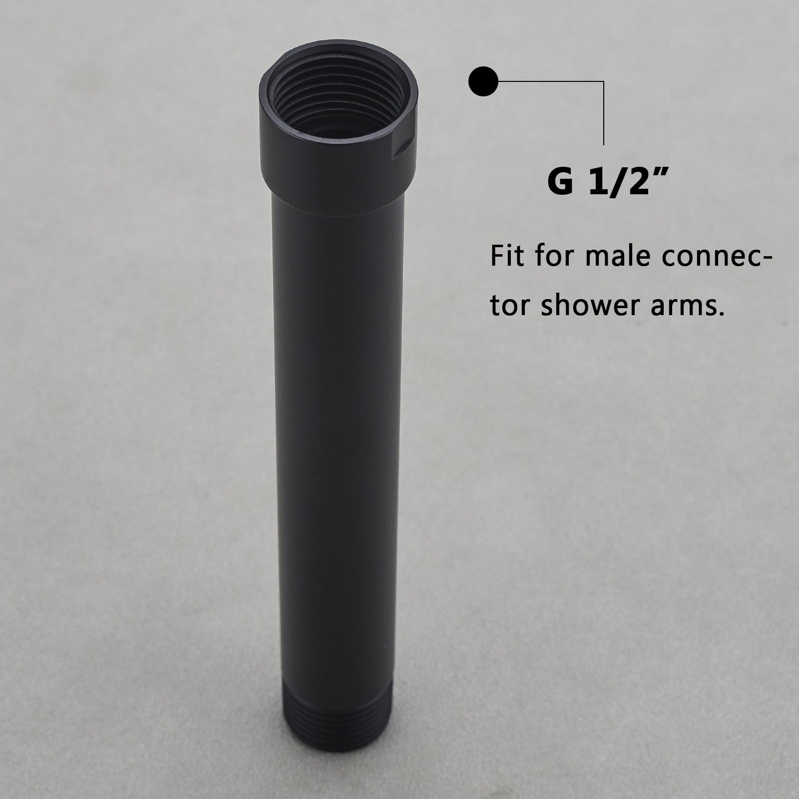 Snapklik.com : Brushed Nickel Shower Arm Extension, Female To Male 1/2 ...