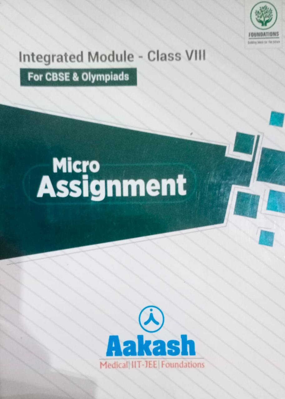 Buy Aakash Integrated Module Class 8 Micro Assignment (S) Book Online ...