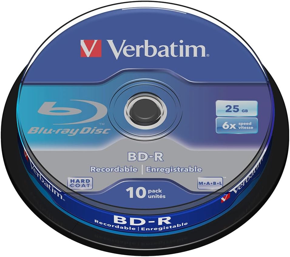 Verbatim 43748 BD-R DL 50GB 6x - 5 Pack Jewel Case : Amazon.co.uk ...
