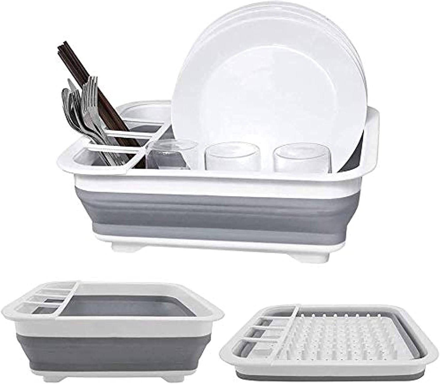 D L D Collapsible Dish Drying Rack, Small Folding Dish Rack, Portable ...