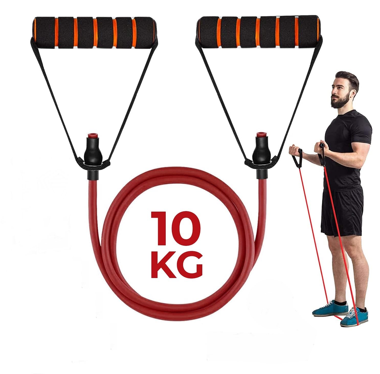 IDELLA Toning Tube Resistance Band for Workout for Men & Women (single ...