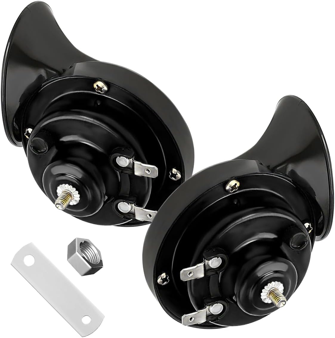 Amazon.com: Yourkar 2 PCS Loud Car Horn, 12V Waterproof Snail Electric ...