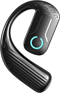 Amazon.co.jp: Momgla骨伝導ヘッドセット 片耳ビジネスイヤホン、マイク付き集音器、180°回転運転ハンズフリーフォン、BT 5.4、2台の機器を同時に接続 (ブラック ...