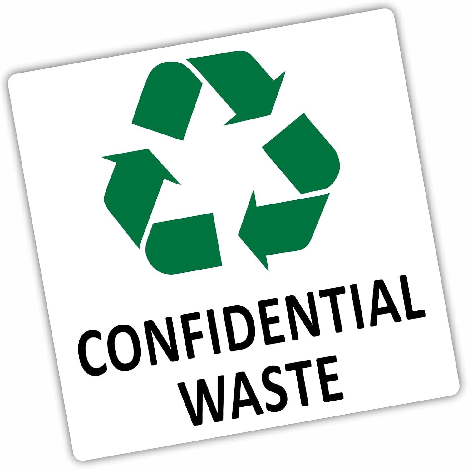 Amazon.com: 1 x Confidential Waste Sticker Recycling Bin Sign Recycle ...