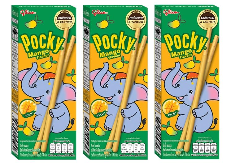 Pocky Mango Cream Flavour Crunchy Biscuit Sticks 25 Grams Pack ...
