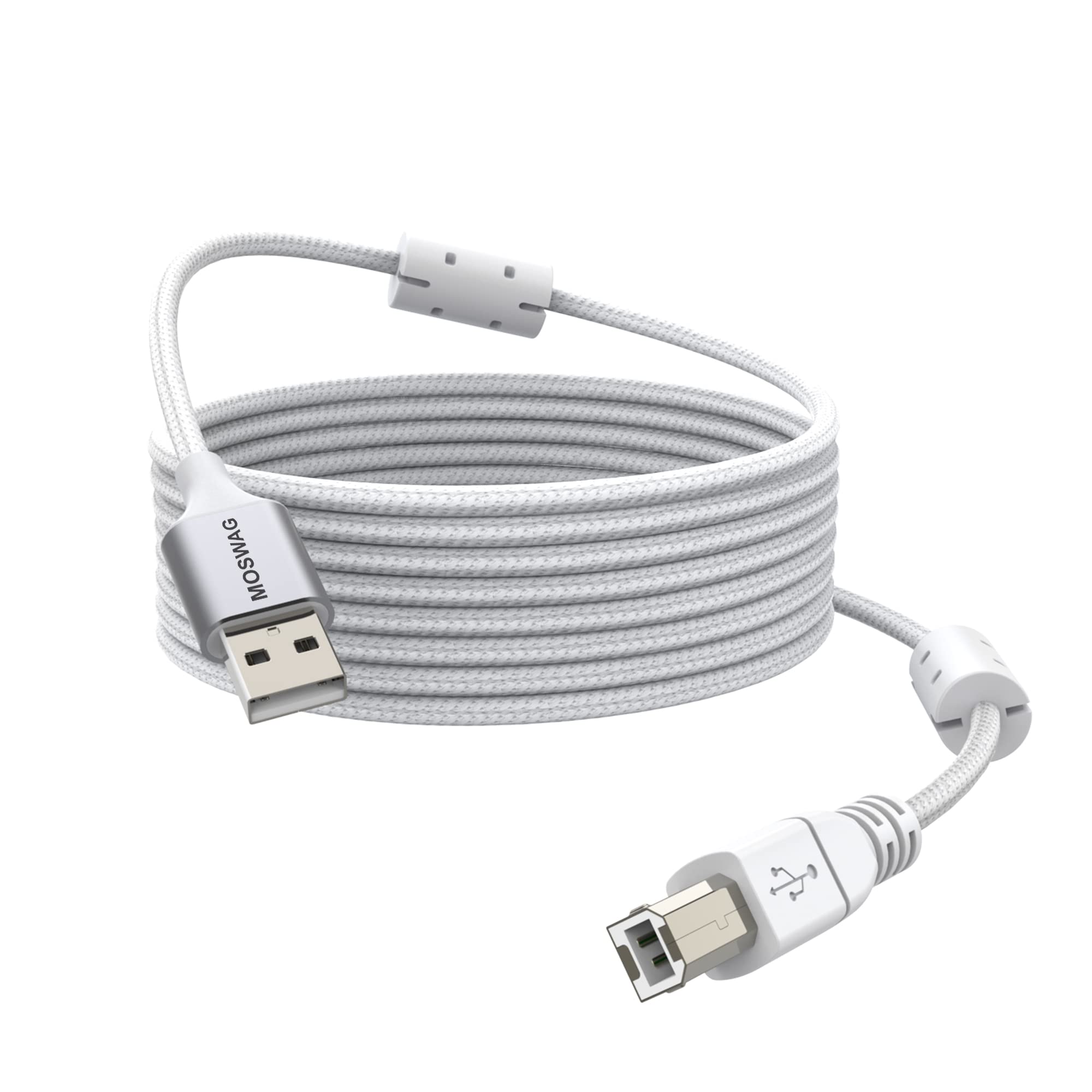 Snapklik.com : MOSWAG Long Printer Cable 16.4FT/5M Scanner Cable USB ...