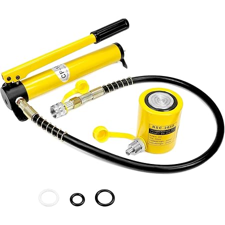 Amazon.com: QWORK 20T Mini Hydraulic Cylinder Jack Porta Power Ram 2" Stroke, CP-180 Manual ...